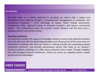 First Choice Properties - Company Profile | PDF