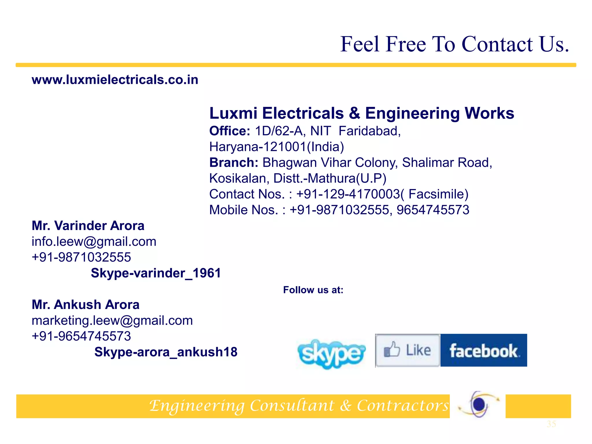 Company profile-Electrical Contractors | PPTX