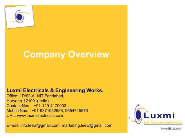 Company profile-Electrical Contractors | PPTX