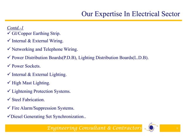 Company profile-Electrical Contractors | PPTX