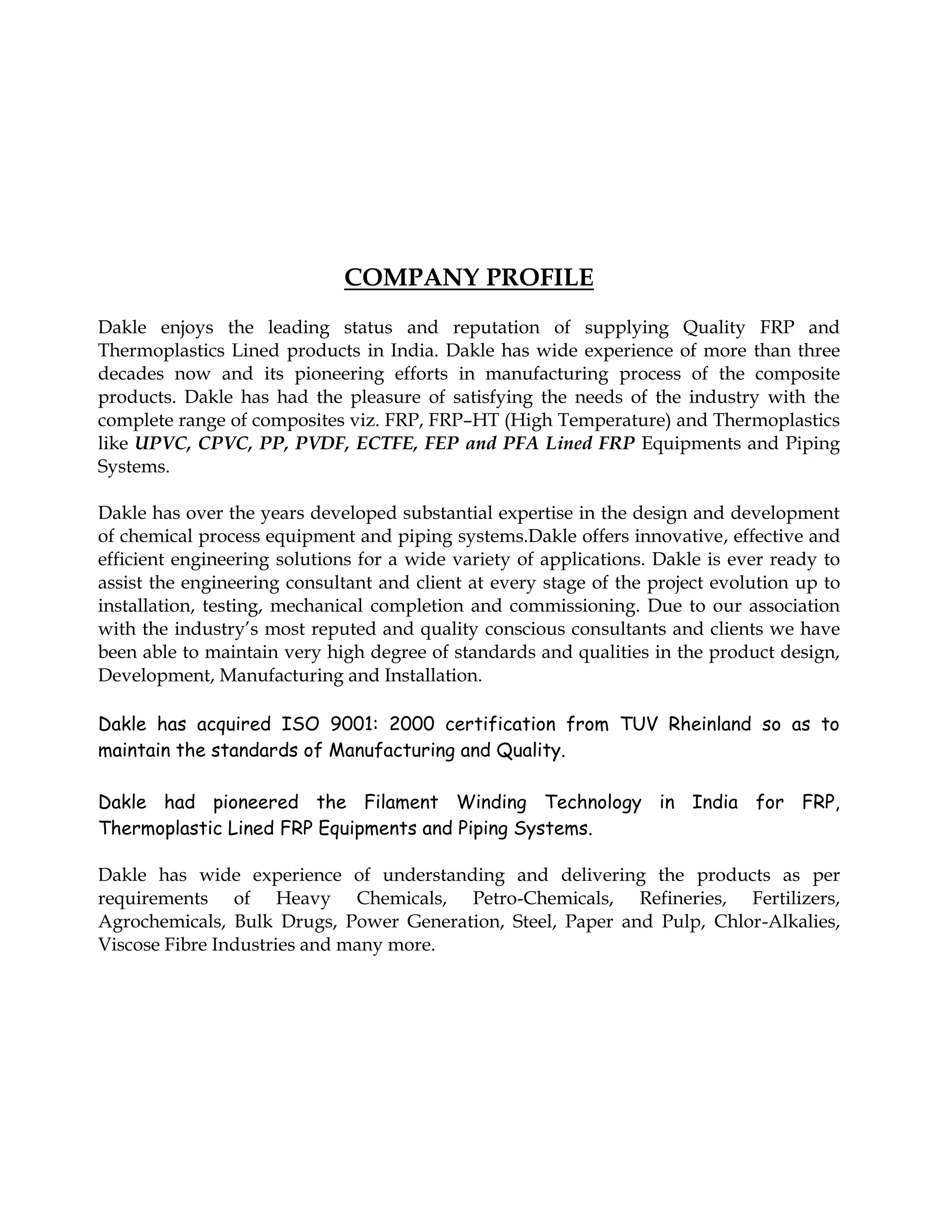 Company profile | DOCX