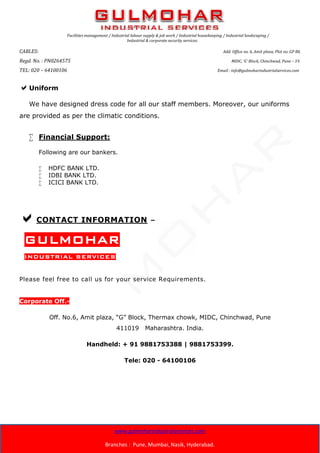 GULMOHAR INDUSTRIAL SERVICES | PDF | Construction Industry | Industries