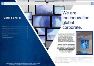 One Digital Media Company Profile | PDF