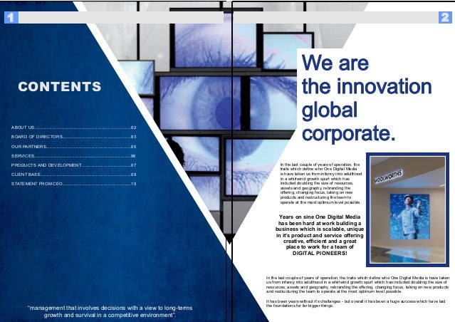 One Digital Media Company Profile