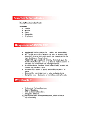 Ascon Company profile | PDF