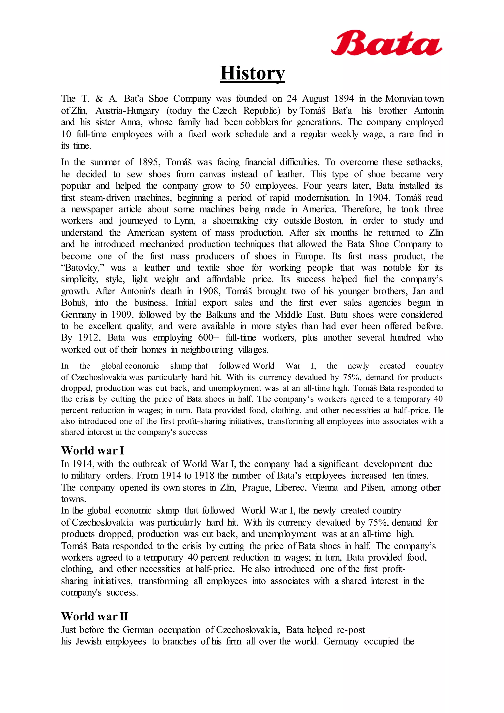 Company profile | DOCX