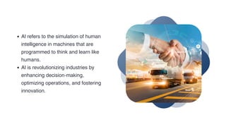 AI in Business: Transforming Industries and Driving Innovation | PDF