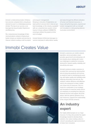 Company Profile Immobi - Mobile Network Solution | PDF