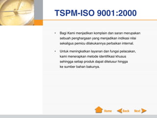 company profile-manual PT Tina Serangkai | PDF