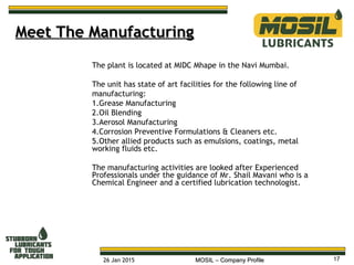 Company Profile - MOSIL | PPT