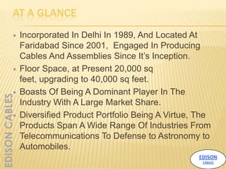 Edision Cables | PPTX