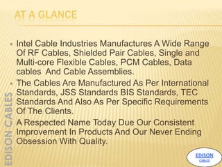 Edision Cables | PPTX
