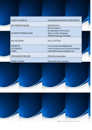 Company Profile Usahawan Digital Resources | DOCX
