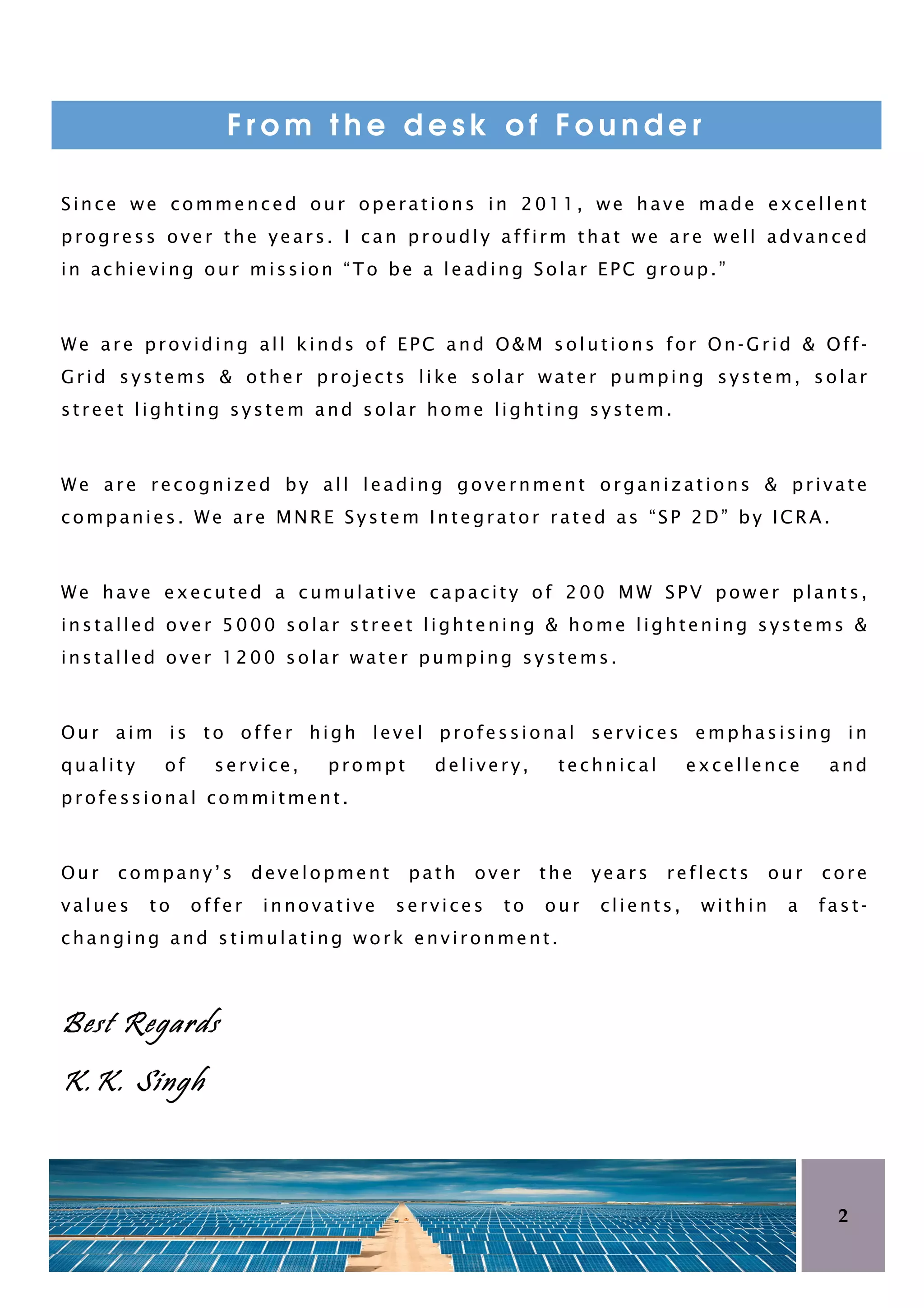 Solar Company profile - Surya International | PDF
