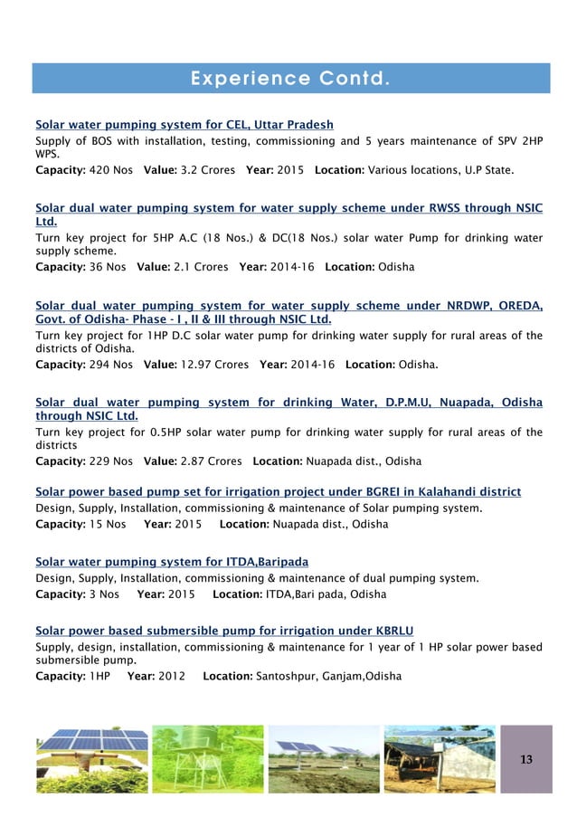 Solar Company profile - Surya International | PDF | Power and Energy ...