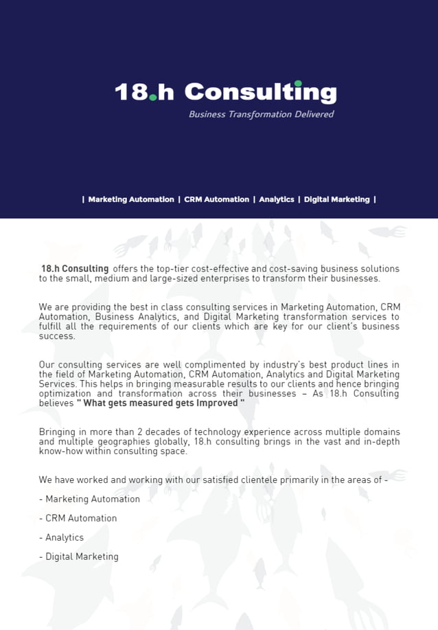 Company profile 18.h consulting | PDF