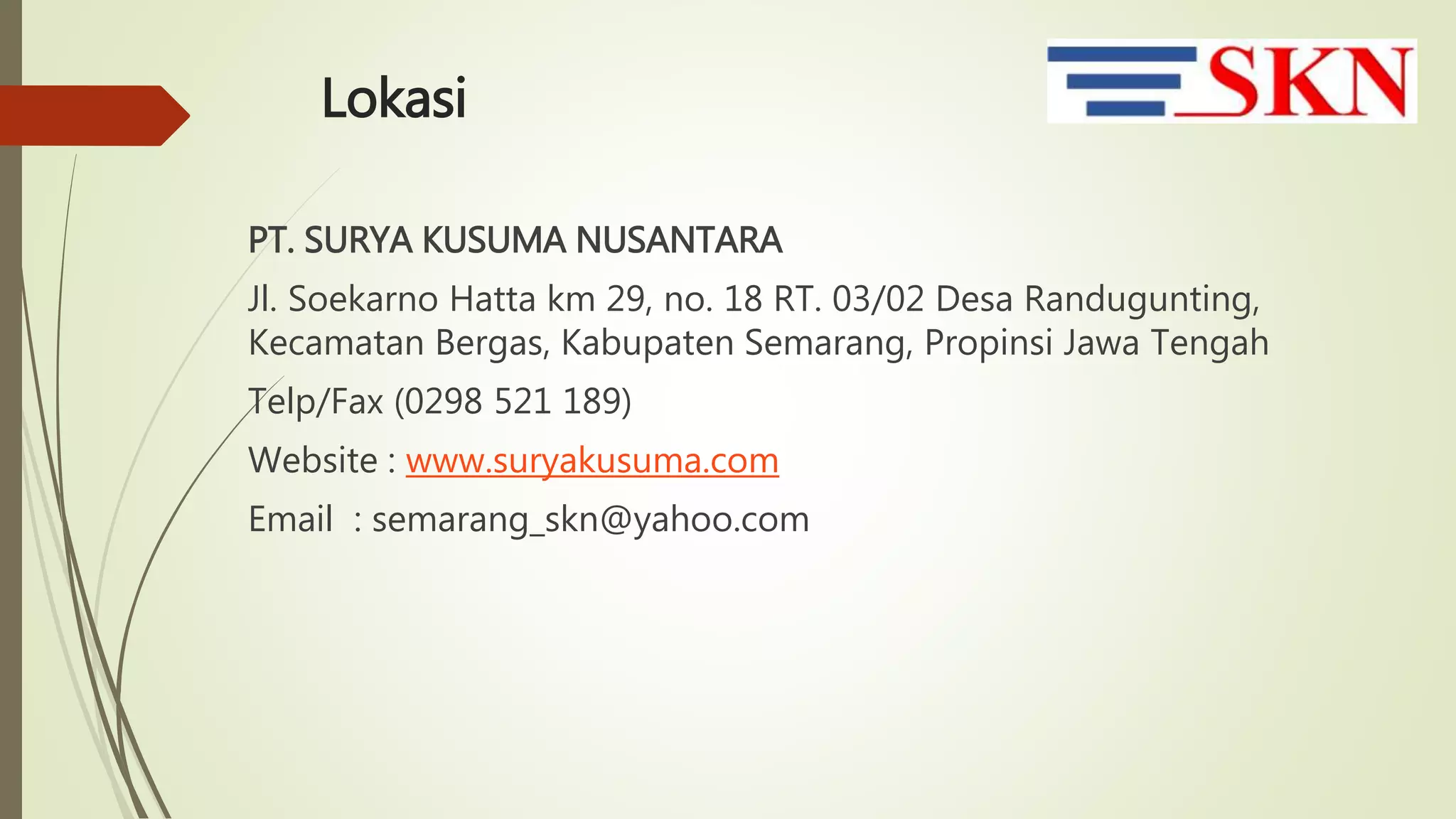 Company profile PT. Surya Kusuma Nusantara | PPTX