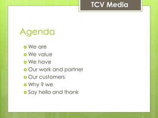 TCV Media Company profile 2012 | PDF