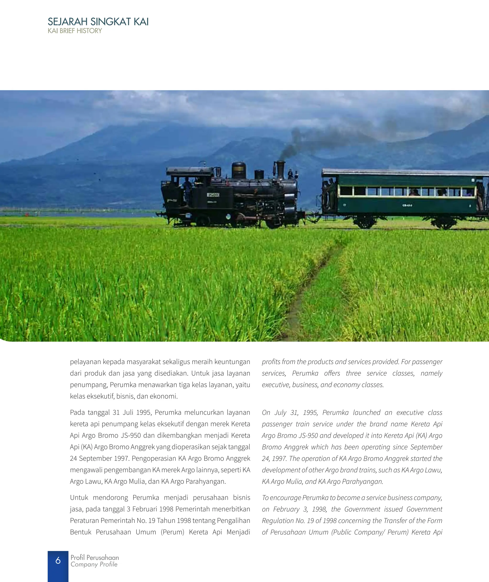 PT Kereta Api Indonesia Company Profile 2022 | PDF