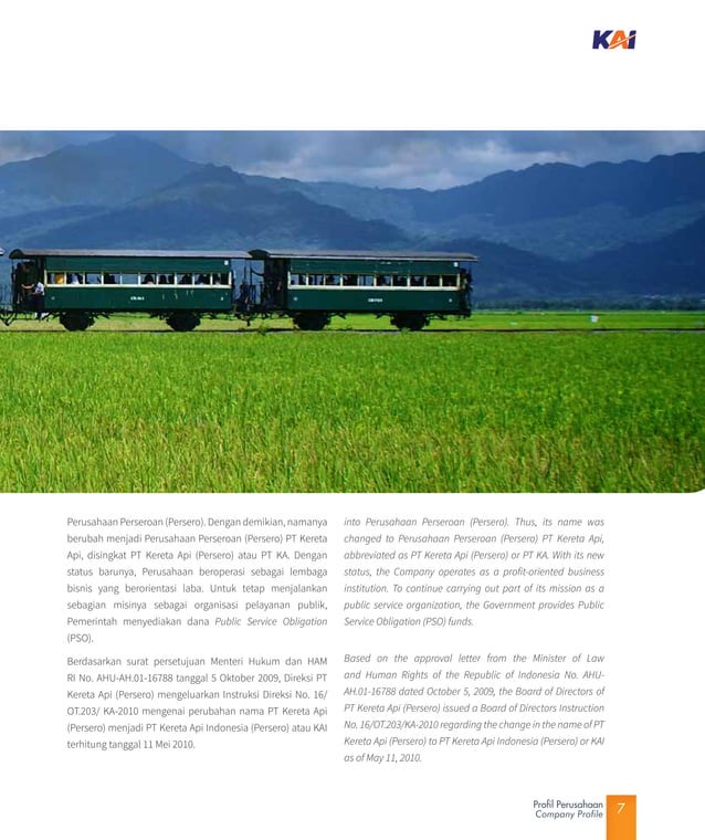 PT Kereta Api Indonesia Company Profile 2022 | PDF