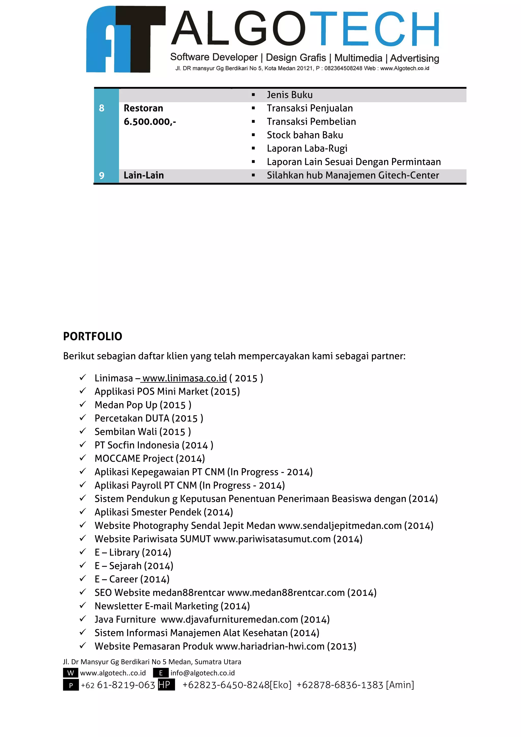 COMPANY PROFILE ALGOTECH | PDF