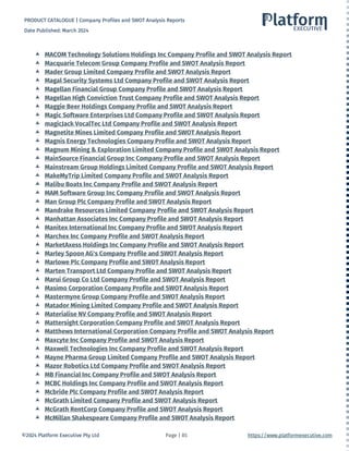 Company Profile and SWOT Analysis Product List.pdf
