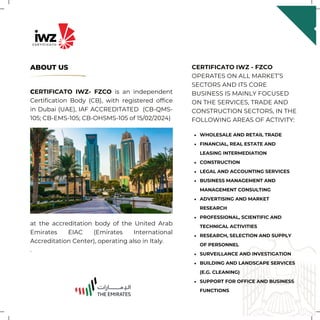 company profile Certificato IWZ FZCO DUBAI.pdf | Business | Business ...
