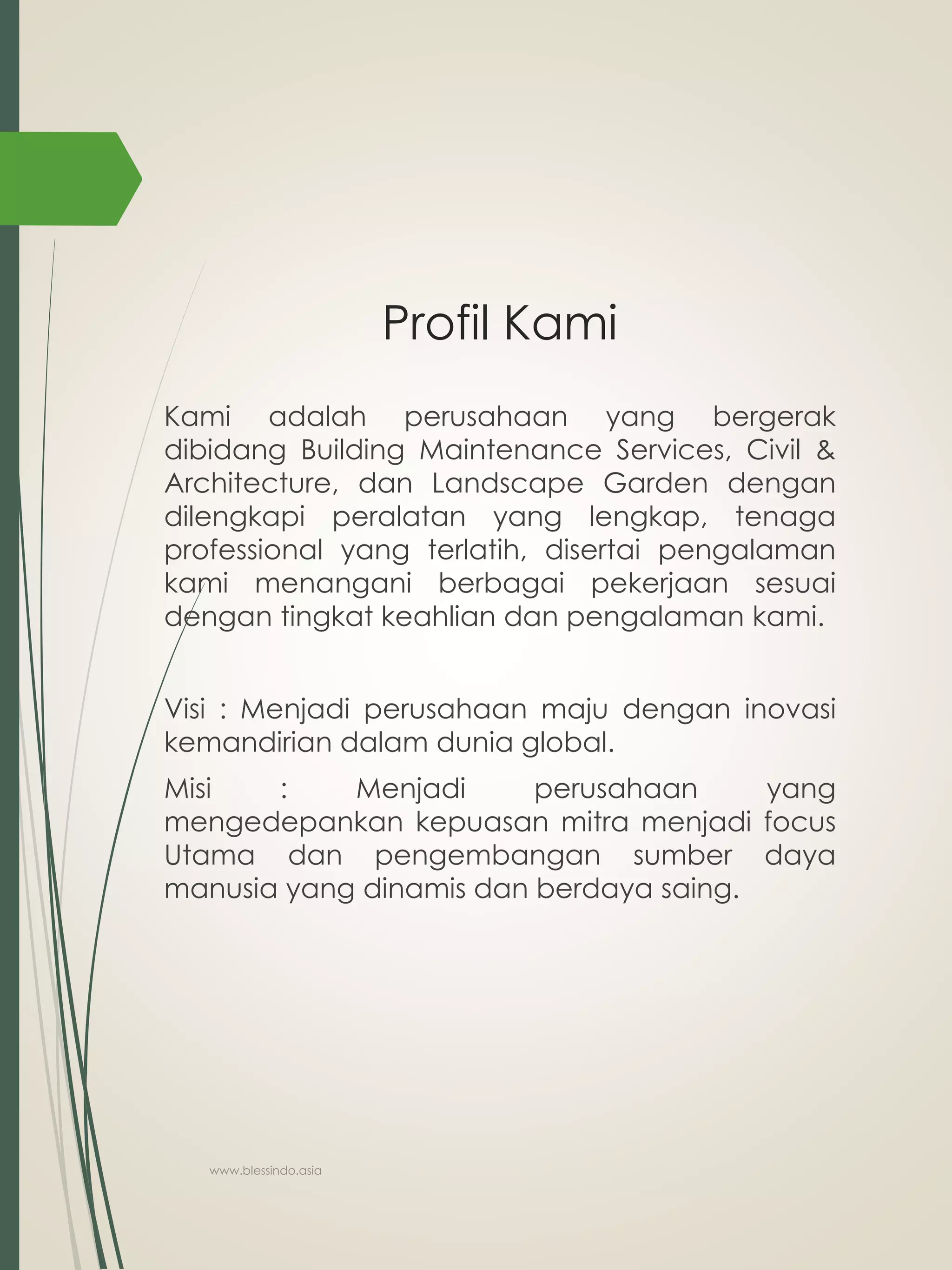 Company profile cv. blessindo | PDF