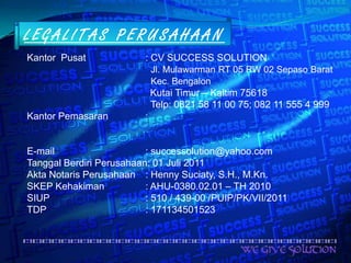 Company profile cv success solution | PPS