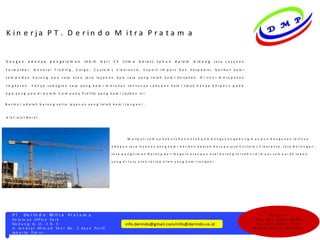 Company Profile PT. Derindo Mitra Pratama (Perusahaan Jasa Export dan ...