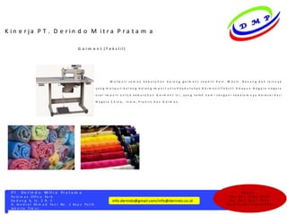 Company Profile PT. Derindo Mitra Pratama (Perusahaan Jasa Export dan ...