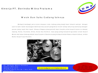 Company Profile PT. Derindo Mitra Pratama (Perusahaan Jasa Export dan ...