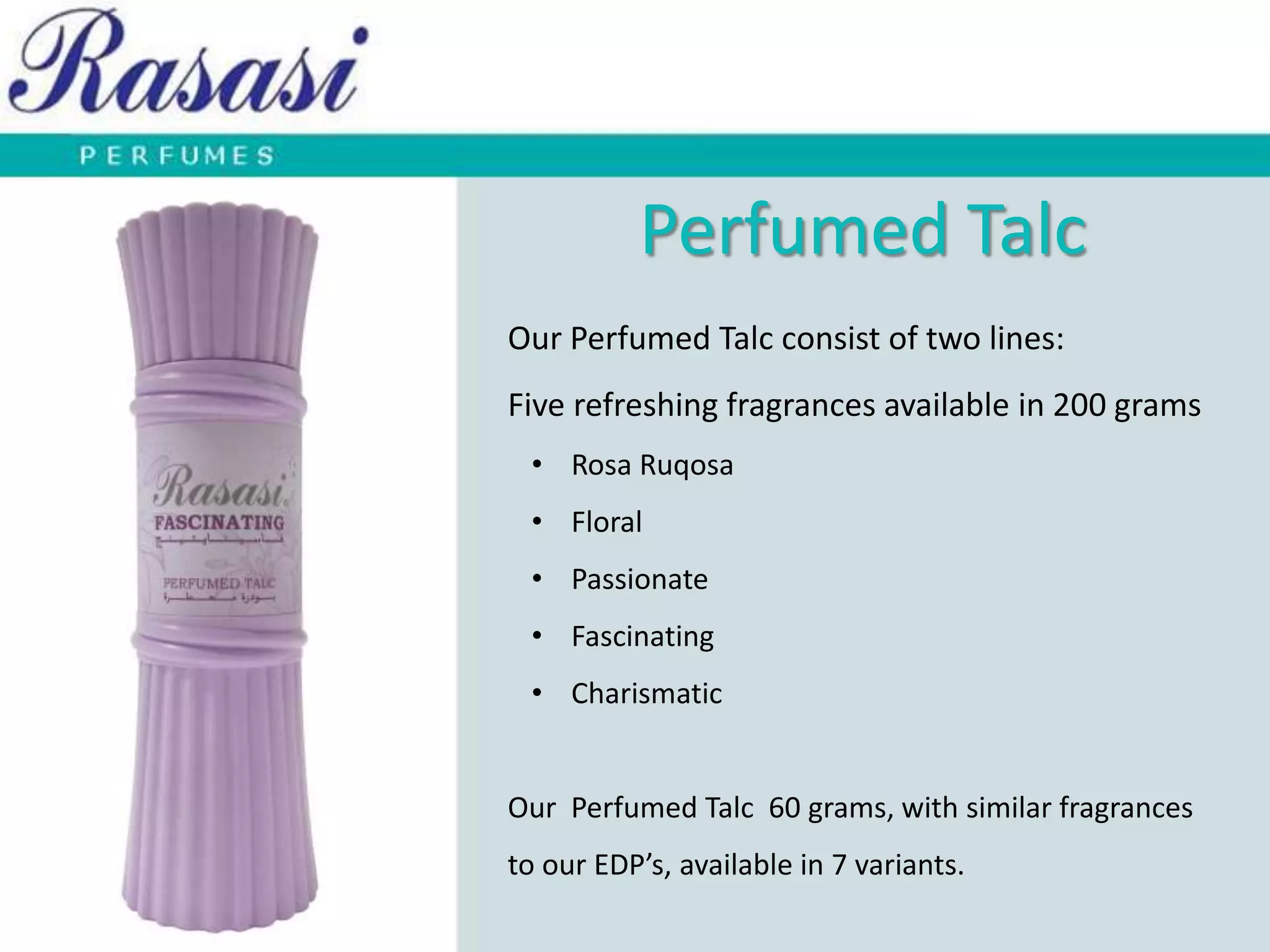Rasasi Perfumes Company Profile | PPSX