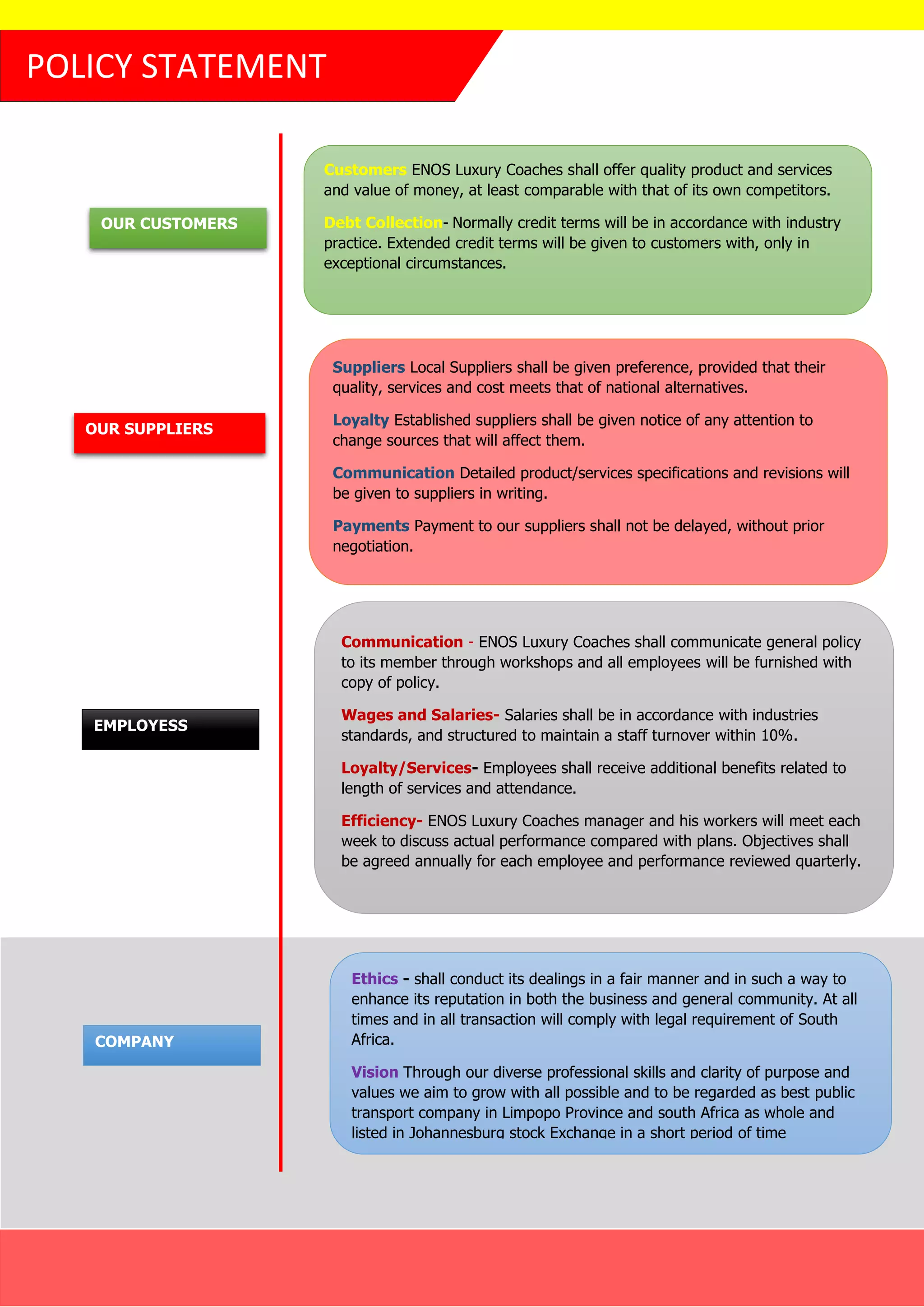Company profile enos bus services | PDF