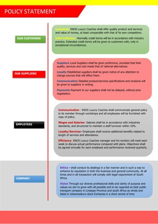 Company profile enos bus services | PDF