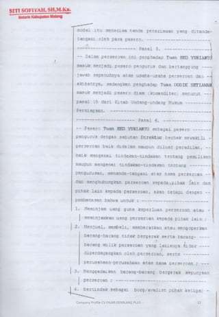 Company profile Fajar Gemilang Plus | PDF