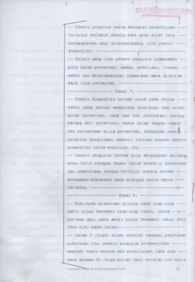 Company profile Fajar Gemilang Plus | PDF