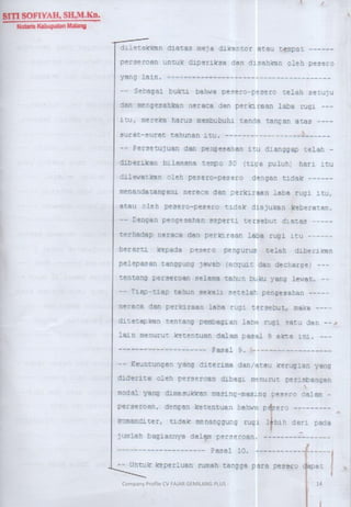 Company profile Fajar Gemilang Plus | PDF