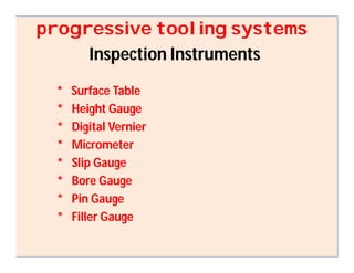Introduction to Progressive Tooling Systems | PDF | Manufacturing ...