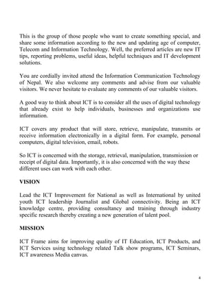 ICT MAGAZINE NEPAL (ICTFRAME.COM) | PDF | IT and Internet Support ...