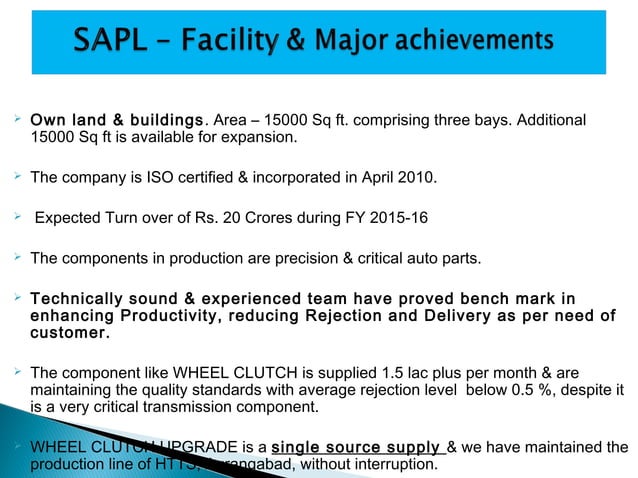 Sadguru Autocomponents Pvt.Ltd. | PPT