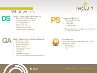Company profile inclu it 2014 | PPT