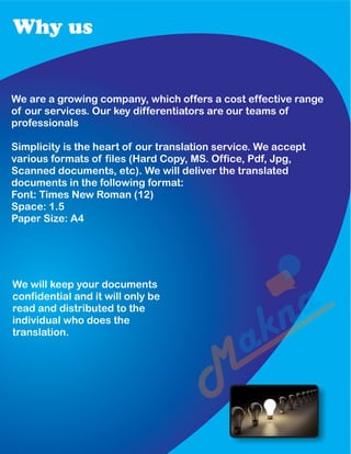 Company profile Translation/Interpreter | PDF