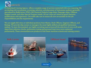 Company profile PT.MADERLAND CREWING AGENCY | PPTX