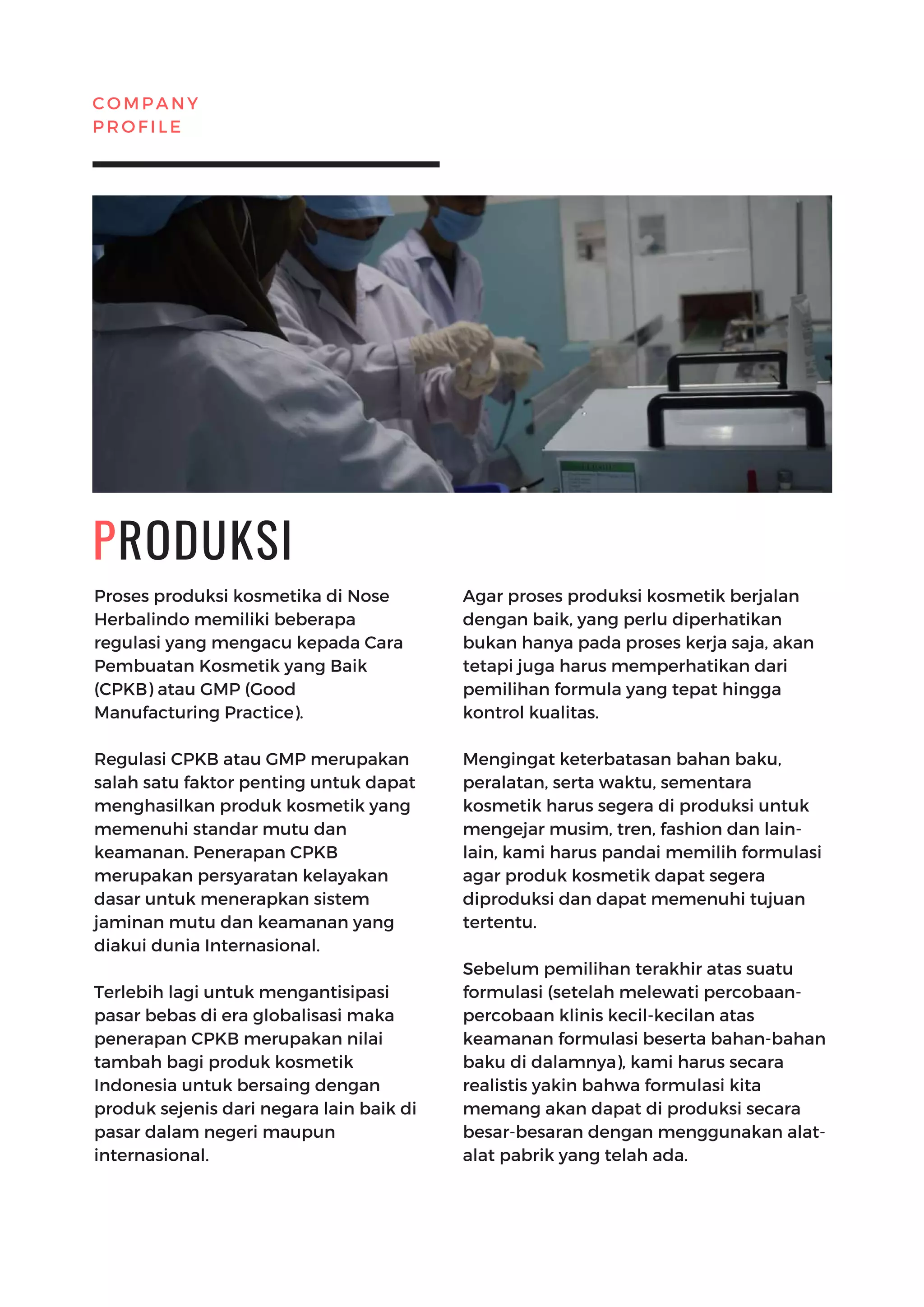 Jasa Maklon Kosmetik - Company Profile Nose Herbalindo | PDF