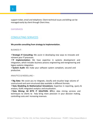 Company profile of 64 byte it solution | PDF