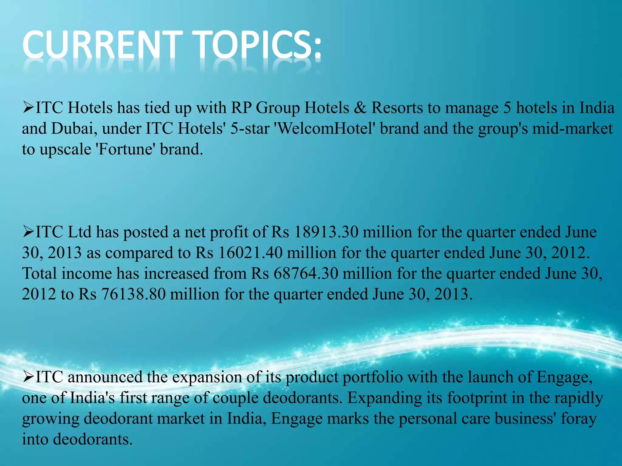 Company profile of ITC | PPTX