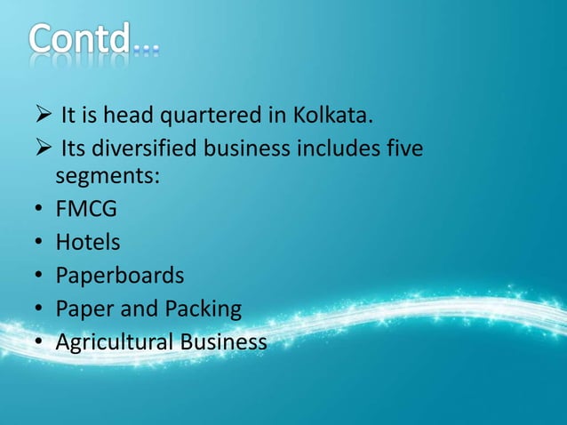 Company profile of ITC | PPTX