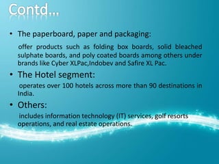 Company profile of ITC | PPTX