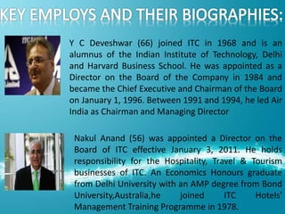 Company profile of ITC | PPTX